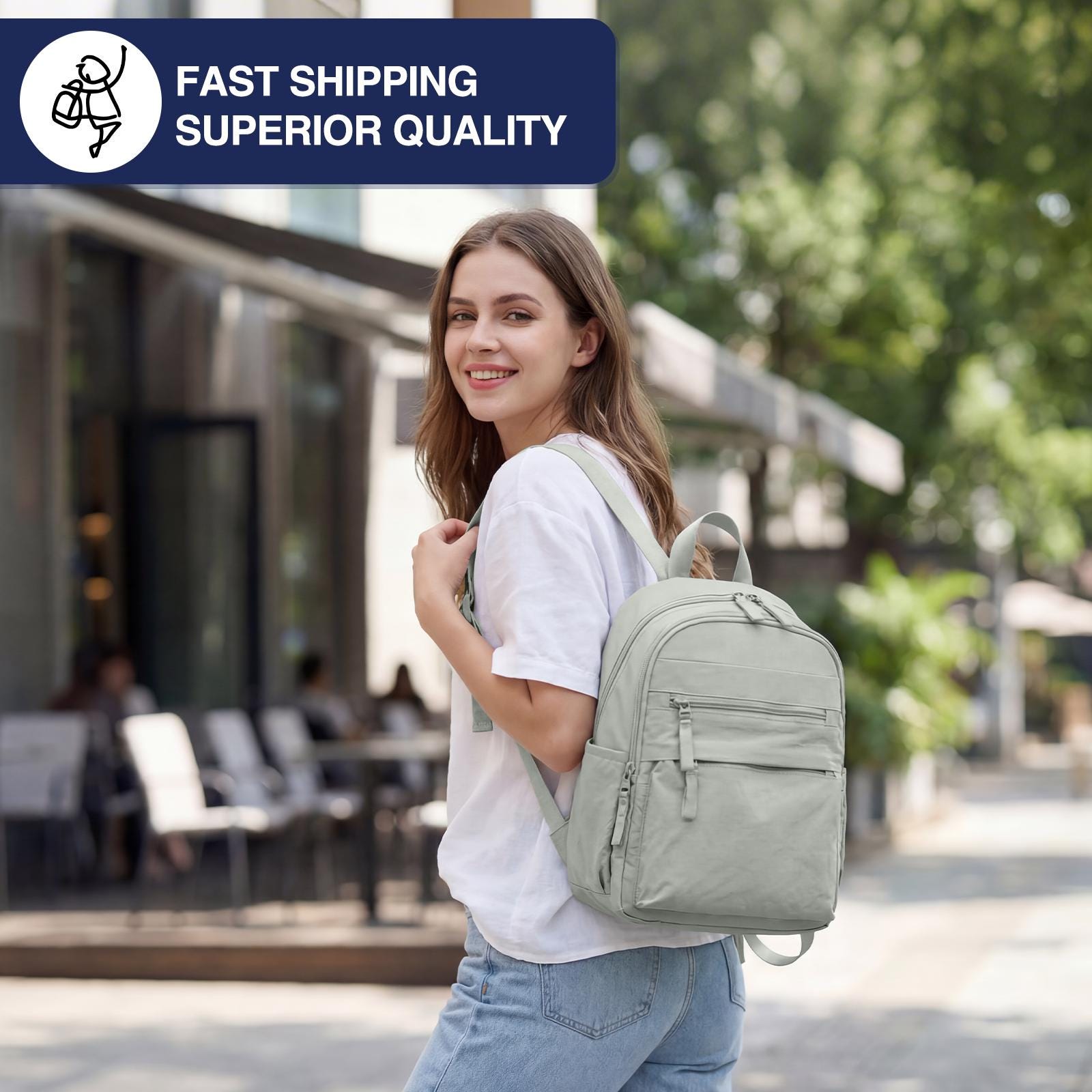 Mini Backpack Women Waterproof Nylon Daypack Cute Aesthetic School Bag ...