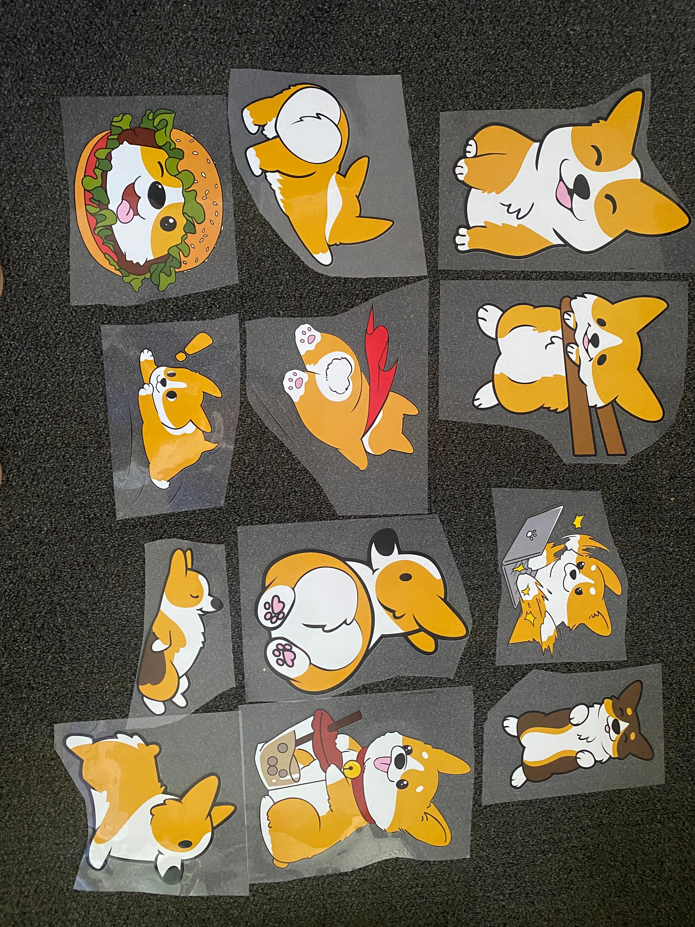 Corgi Iron on Stickers: Cute Applique Patches, Heat Transfer (12 Sheets ...