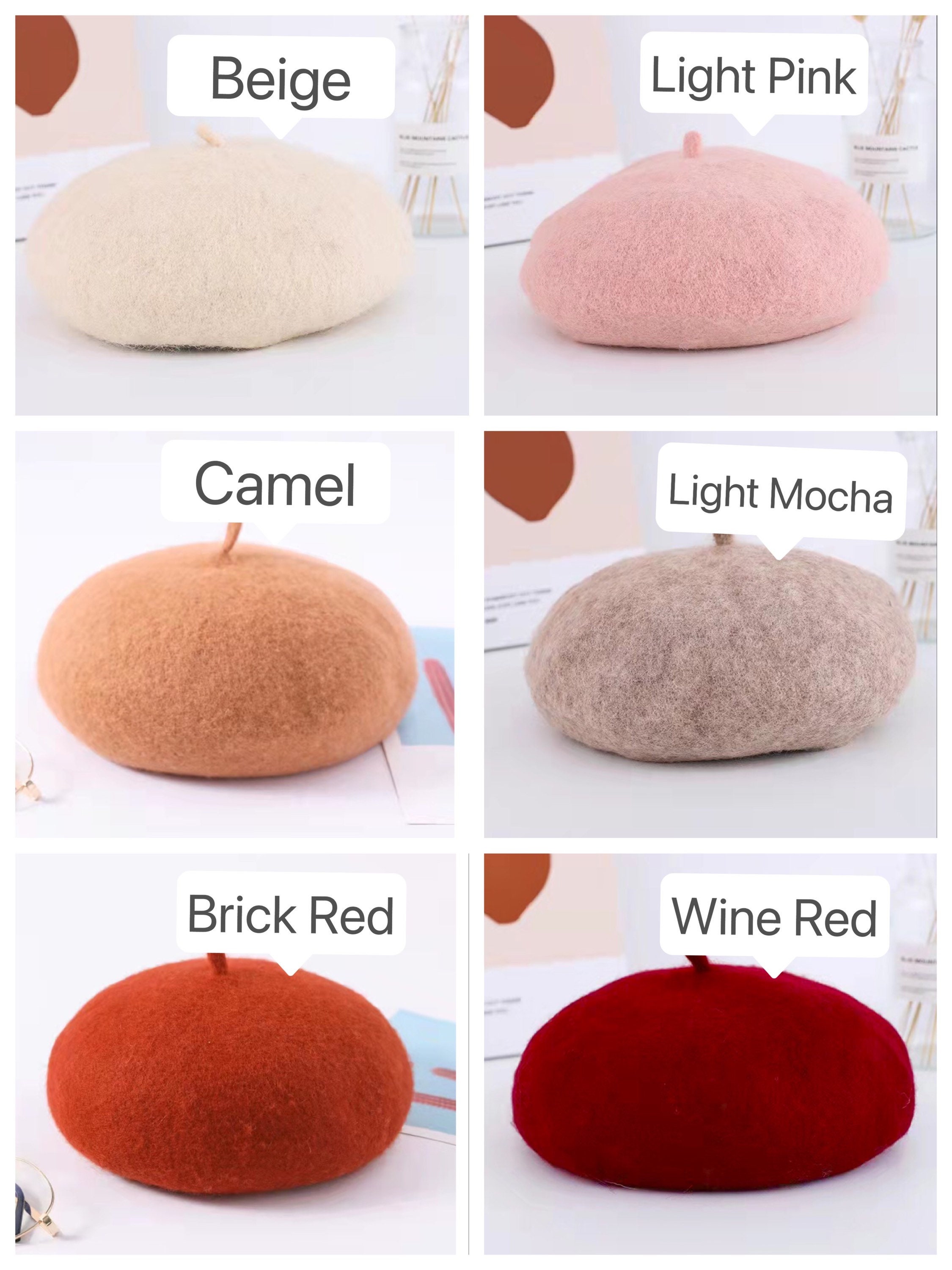 Classic Wool Beret With Adjustable Cap /australian Wool Beret/ | Etsy