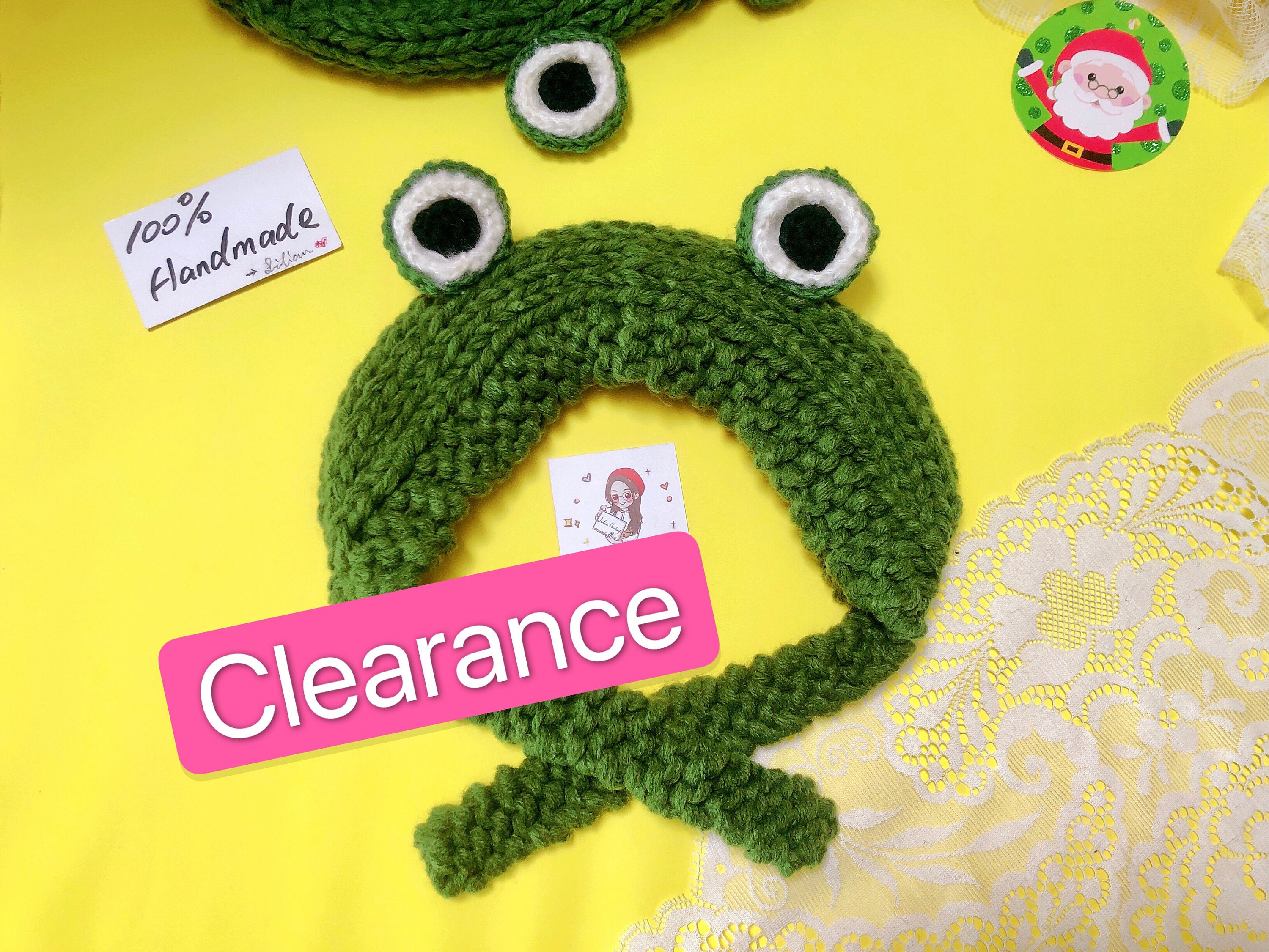 Knitted Frog Headband/cute Frog Earmuffs/knitted Frog Earmuffs /frog ...