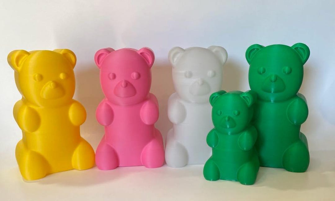 3d-printed Gummy Bear LED Lamp - Etsy