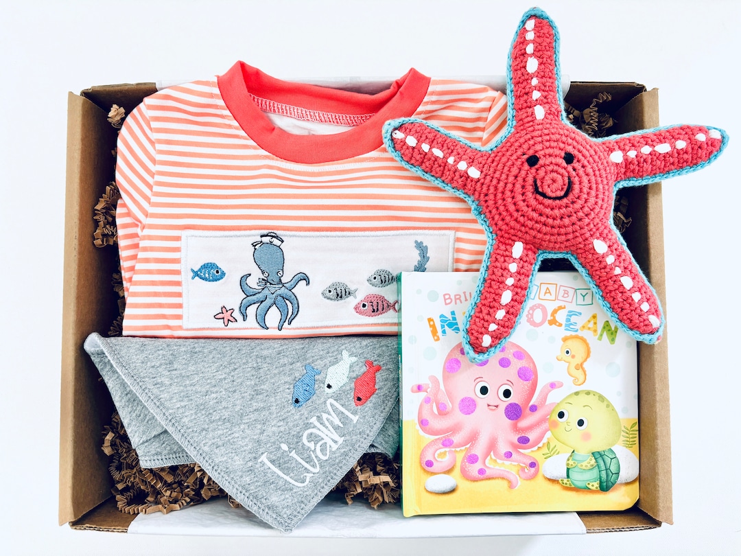 Baby Boy Gift, Baby Boy Shower Gift, Summer Ocean Themed Baby Gift ...