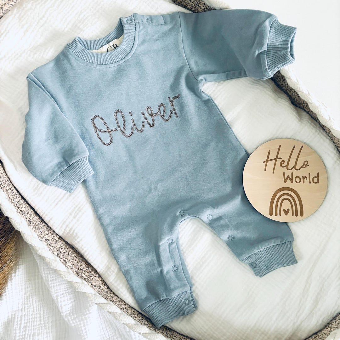 Baby Boy Embroidered Romper, Hand Embroidered Baby Romper, Baby Boy ...