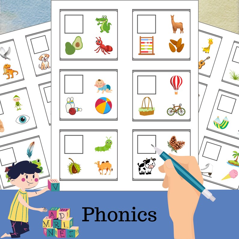 Kindergarten Phonics Printable Activity, Preschool Letter Sounds ...