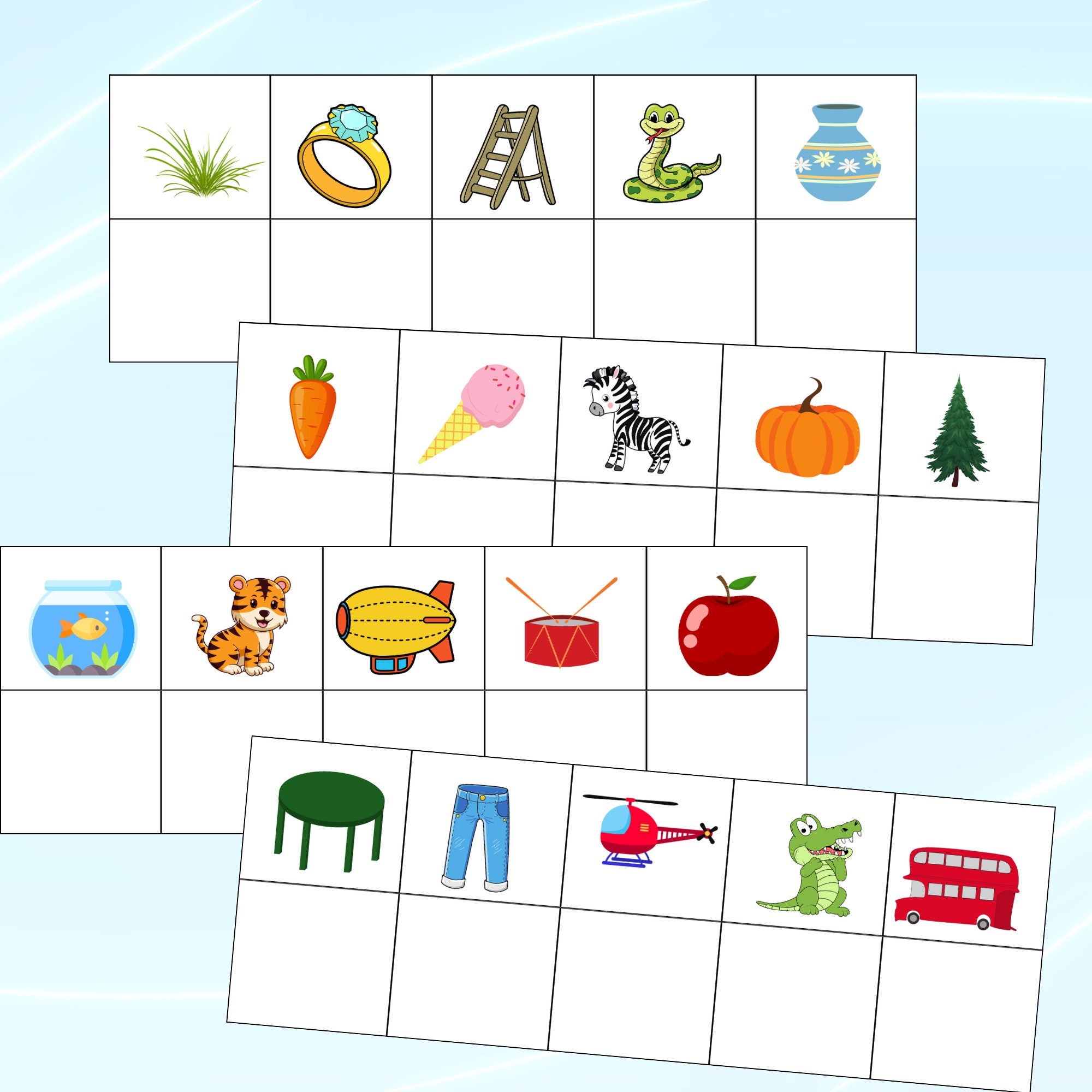 Beginning Sounds Letter Match Phonics Worksheets, Letter Sounds ...