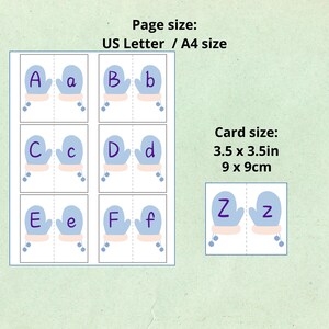 Mittens Letter Matching Game, ABC Puzzles, Preschool, Kindergarten ...