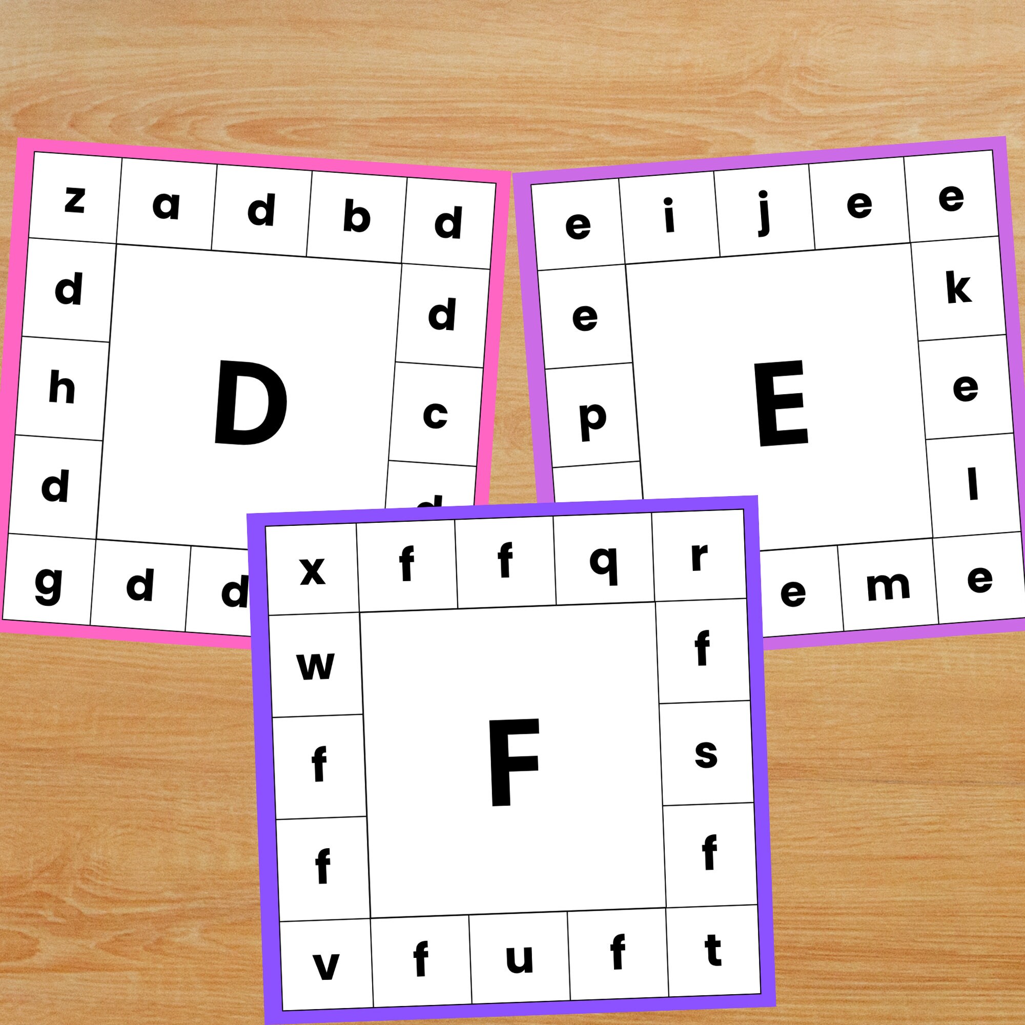 Letter Recognition Alphabet Clip Cards | Toddler & Preschool Matching ...