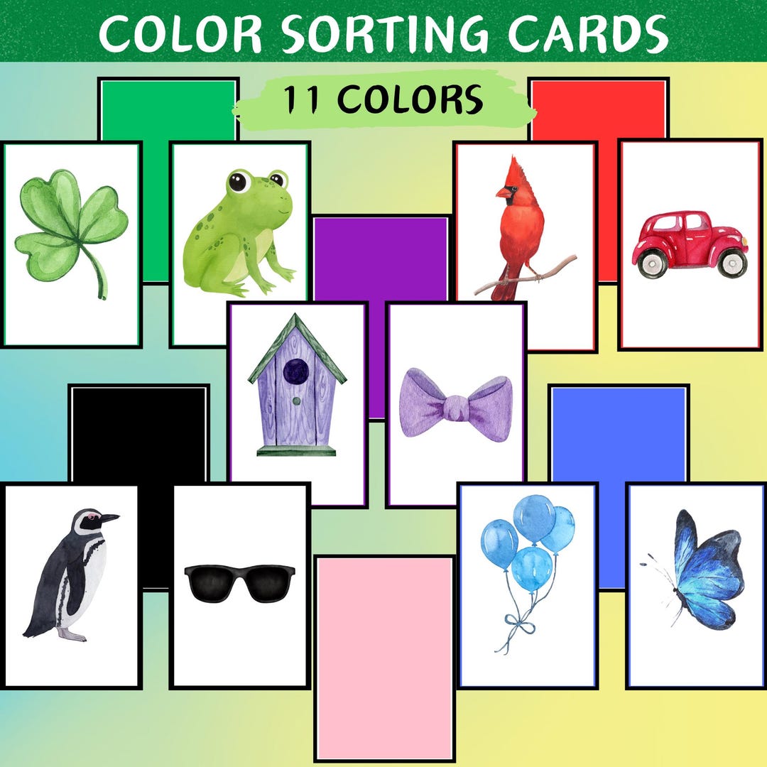 Color Sorting Game for Toddlers - Montessori Printable Matching ...