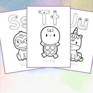 Letter Tracing Worksheets, Animal Alphabet Coloring Pages, Preschool ...