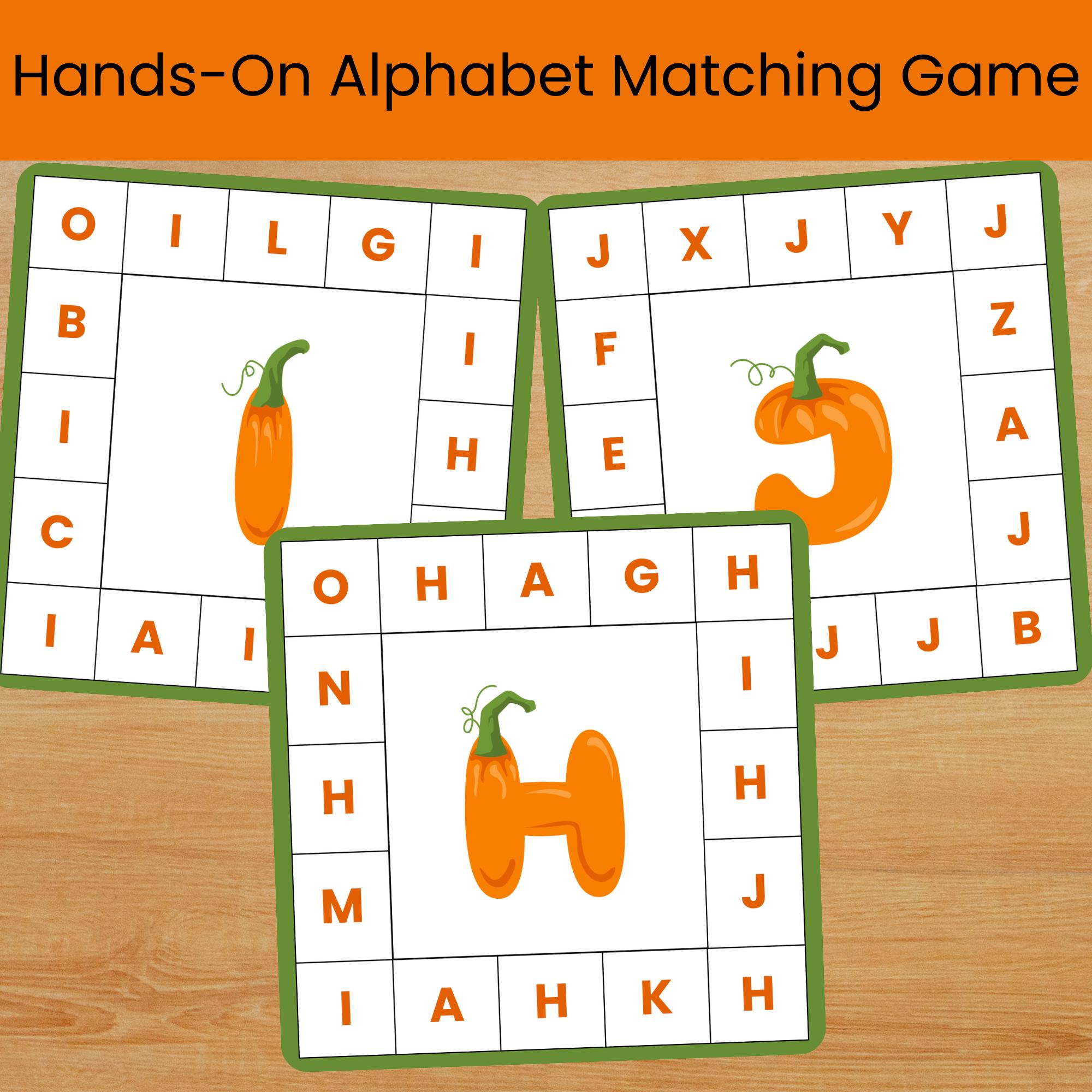 Pumpkin Alphabet Clip Cards: Uppercase Letter Matching for Preschool - Etsy
