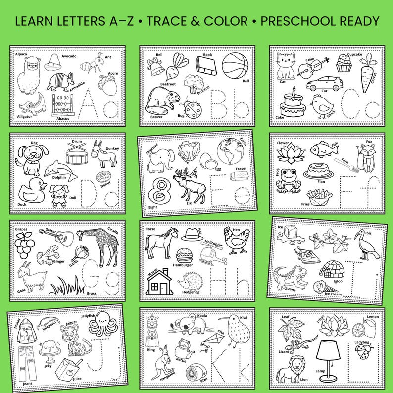 Printable ABC Coloring Sheets | Fun Alphabet Coloring Pages A–Z for ...