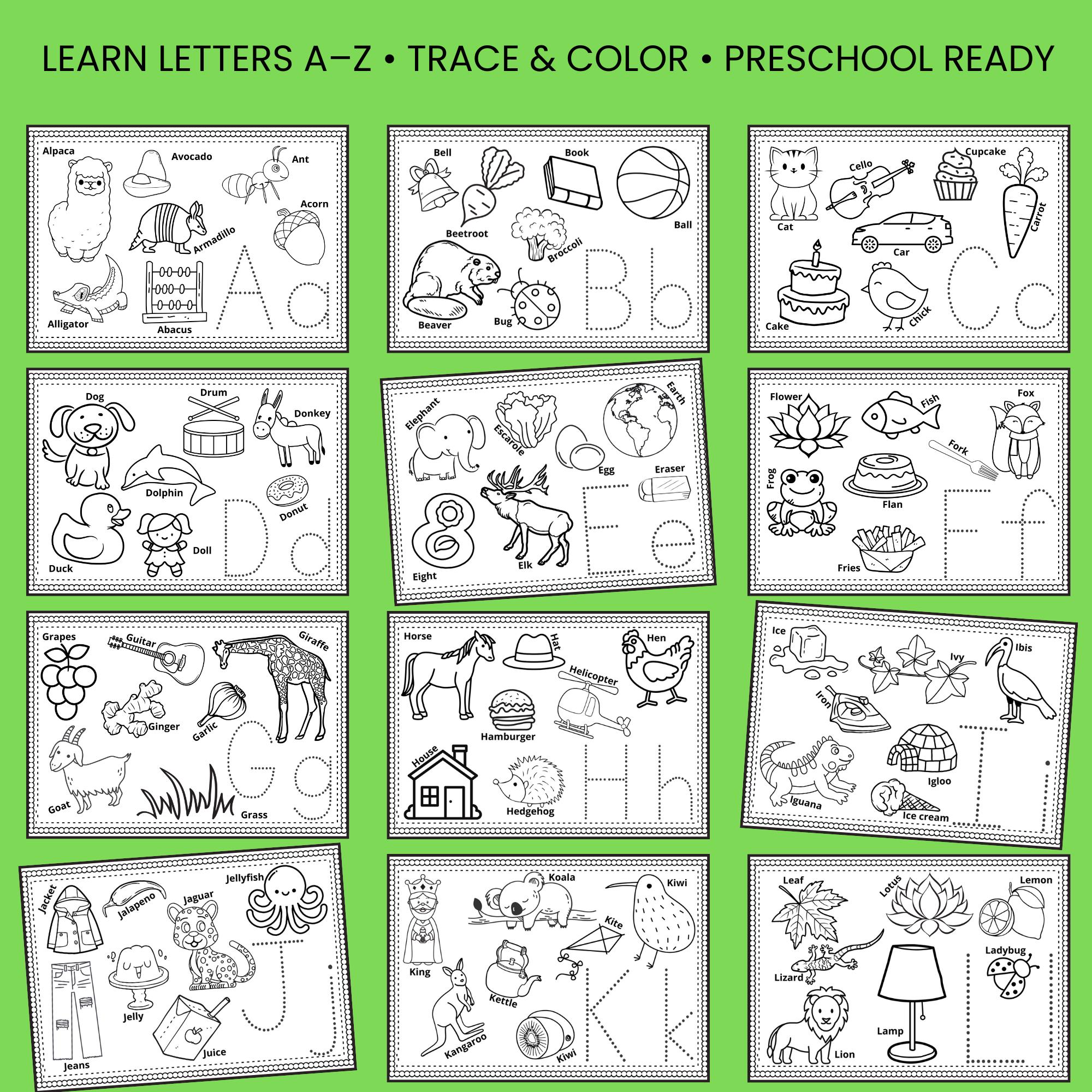 Printable ABC Coloring Sheets | Fun Alphabet Coloring Pages A–Z for ...