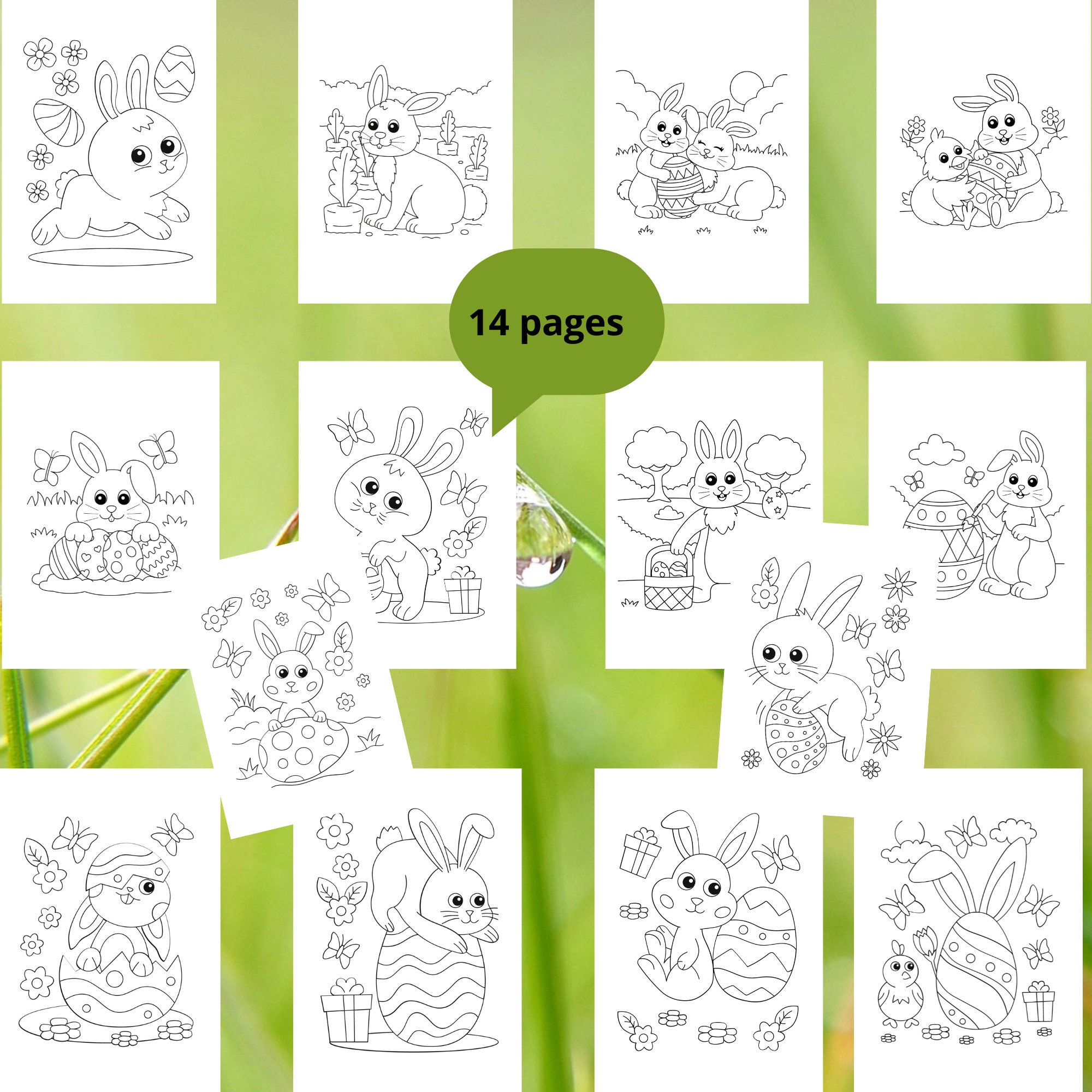 Printable Easter Bunny Coloring Pages - Fun Rabbit Sheets for Kids ...