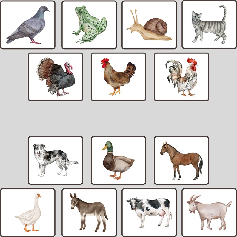 Farm Animal Memory Card Game | Preschool Activities | Toddler Learning ...