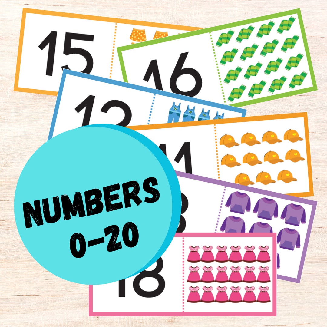 Clothing Numbers Matching Puzzle, Counting Activity, Preschool Game - Etsy