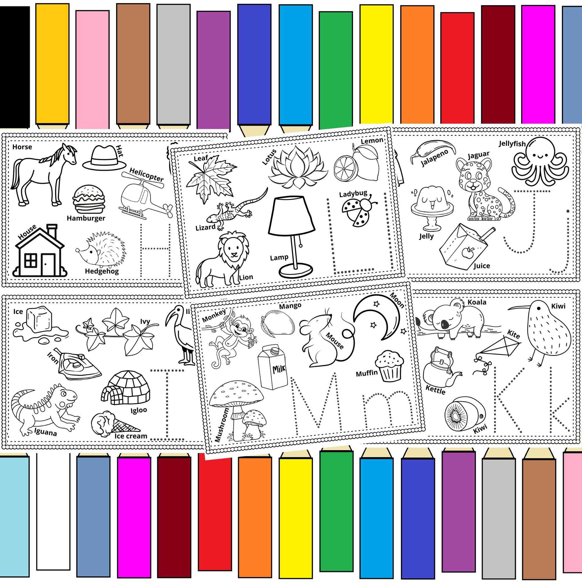 Printable Alphabet Coloring Pages, Letter Tracing and Recognition ...