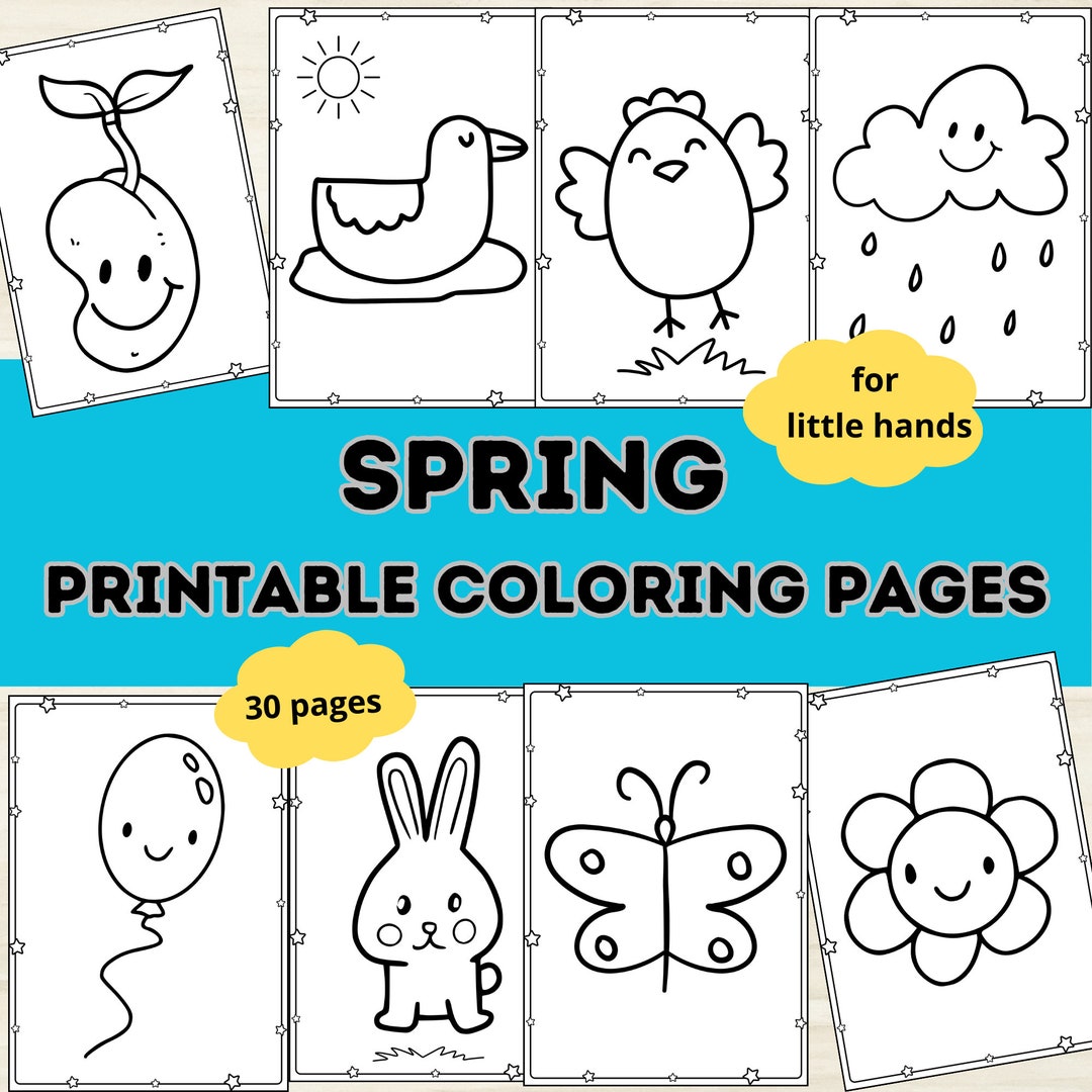 Easy Coloring Pages for Kids | Spring Coloring Book for Toddlers ...