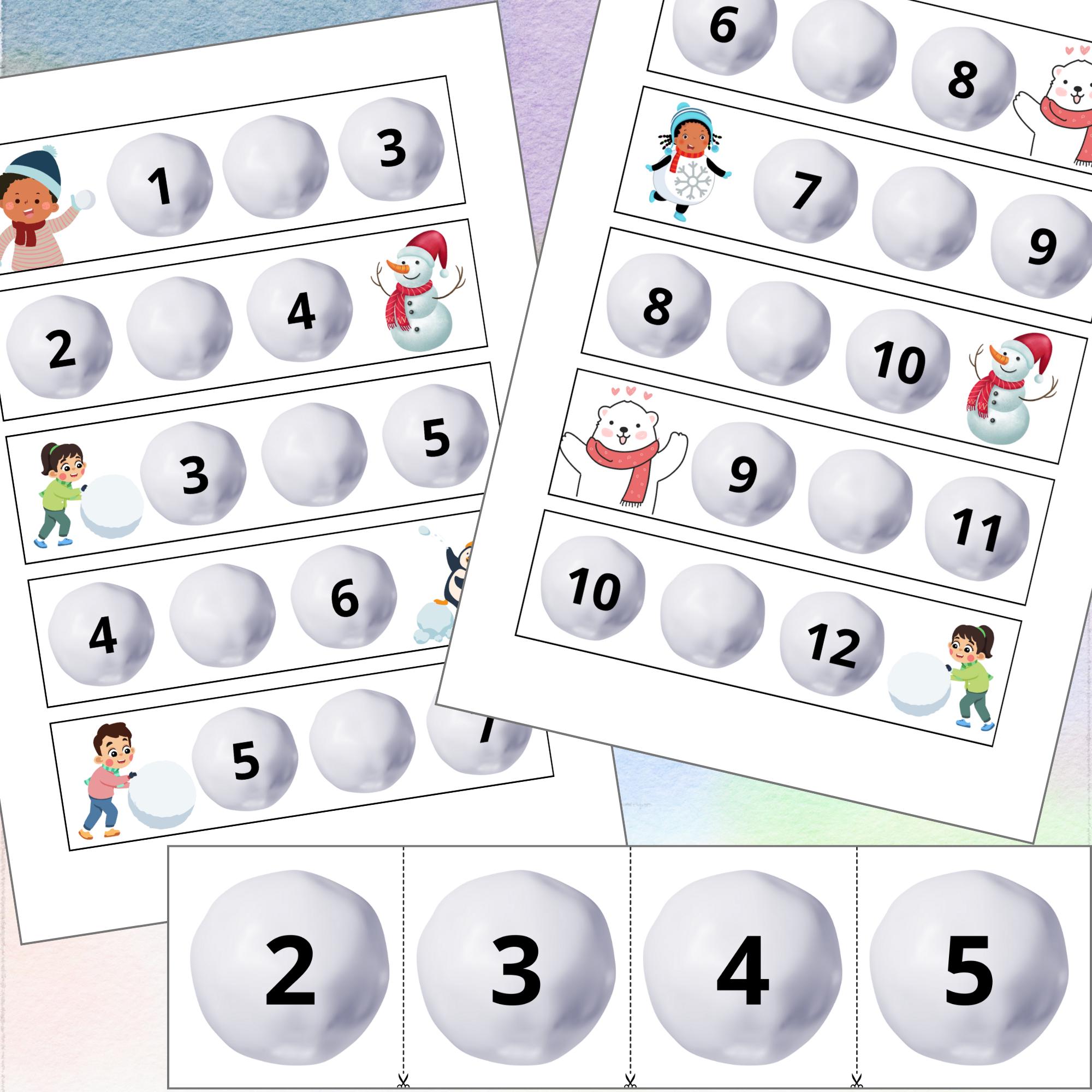 Number Worksheets for Preschool, Missing Numbers 1-20, Kindergarten ...