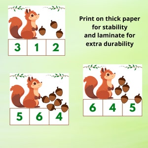 Numbers 1-10 Flashcards - Count and Clip Cards, Fall Montessori Math ...