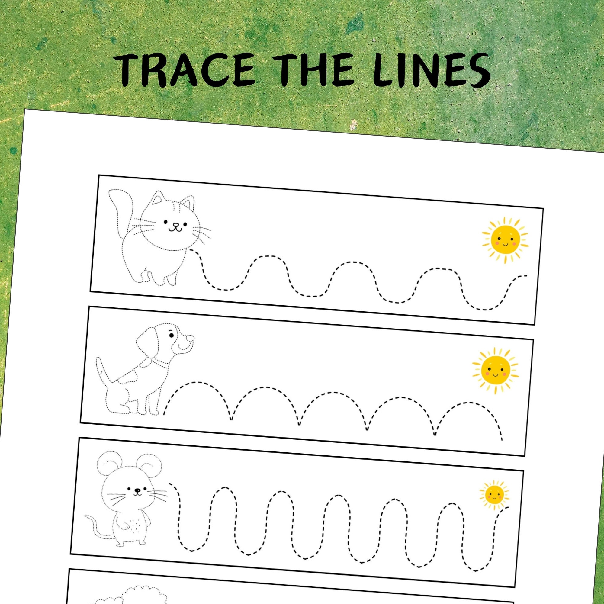 Tracing Practice, Pre-writing Worksheets, Animals, Toddler, Preschool ...