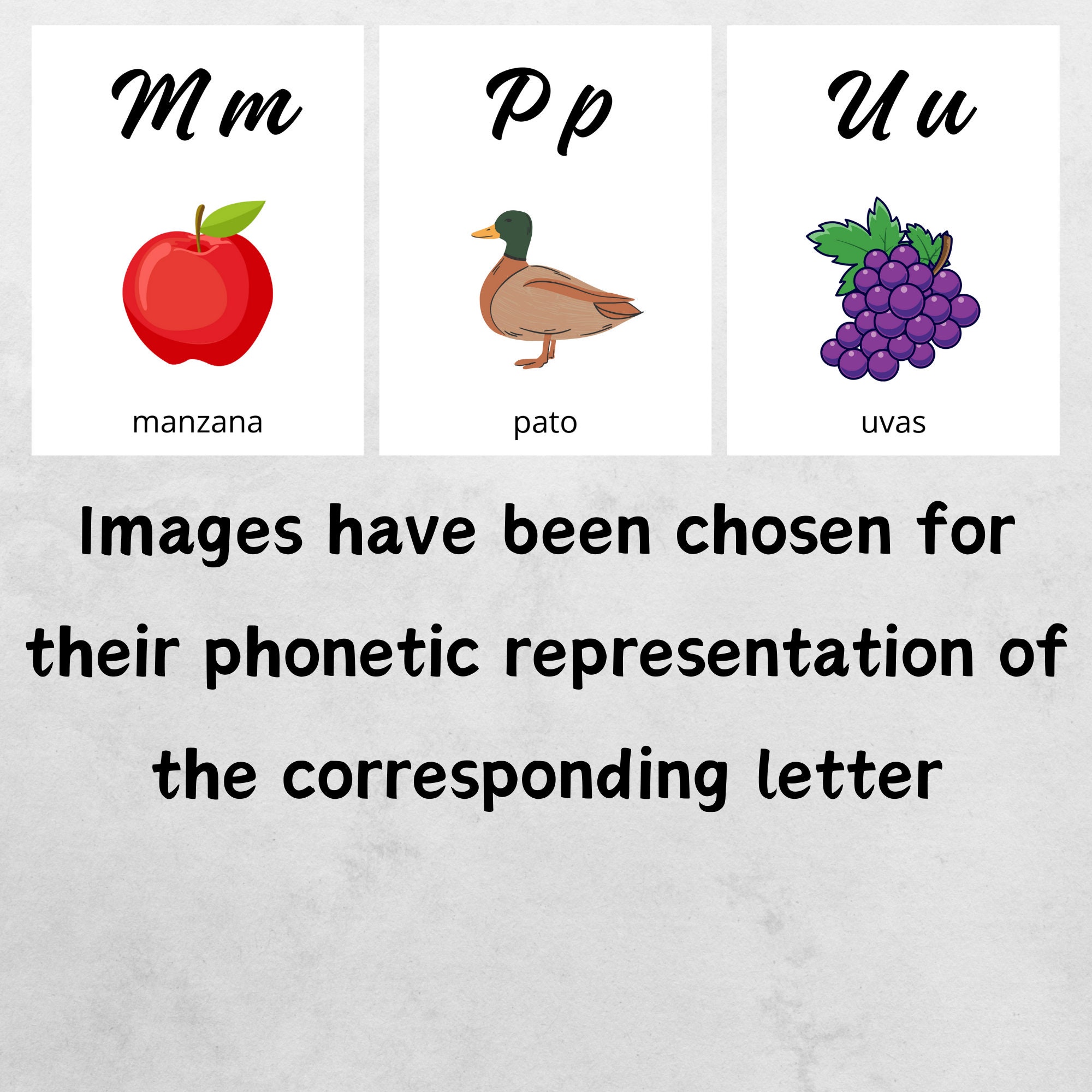 Spanish ABC Flash Cards for Kids, Preschool Alphabet Activity, Teaching ...