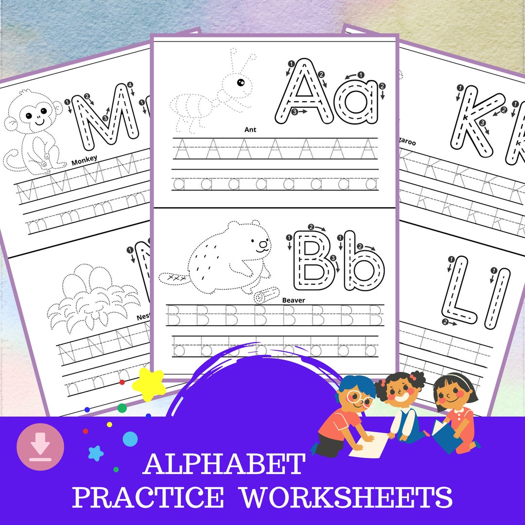 ABC Practice Sheets | Upper & Lowercase Montessori Handwriting ...