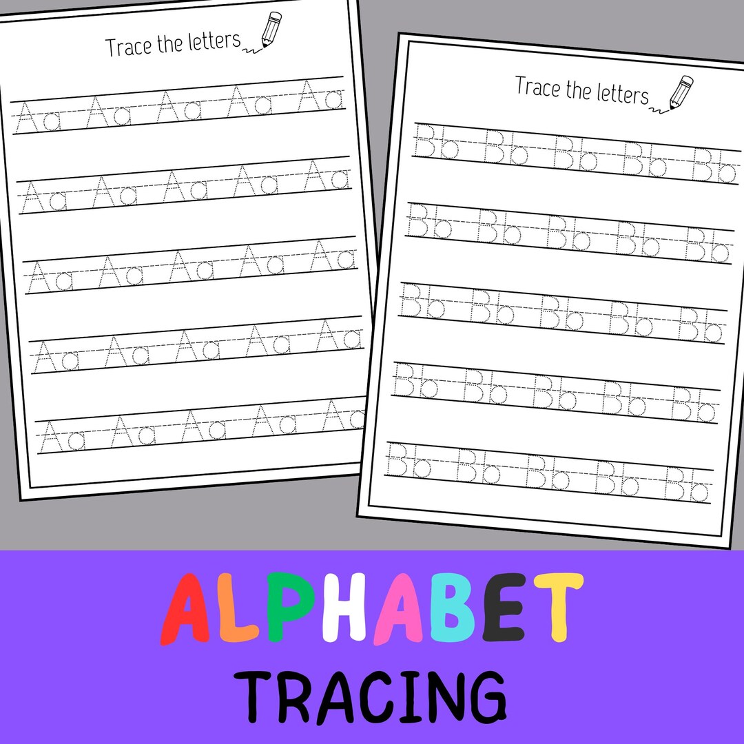 Uppercase Lowercase Alphabet Tracing Worksheets - Printable Handwriting ...