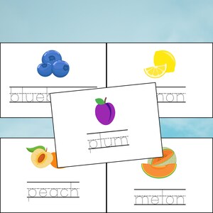 Fruit Word Tracing Flashcards | Learn Fruit Names & Practice Writing ...