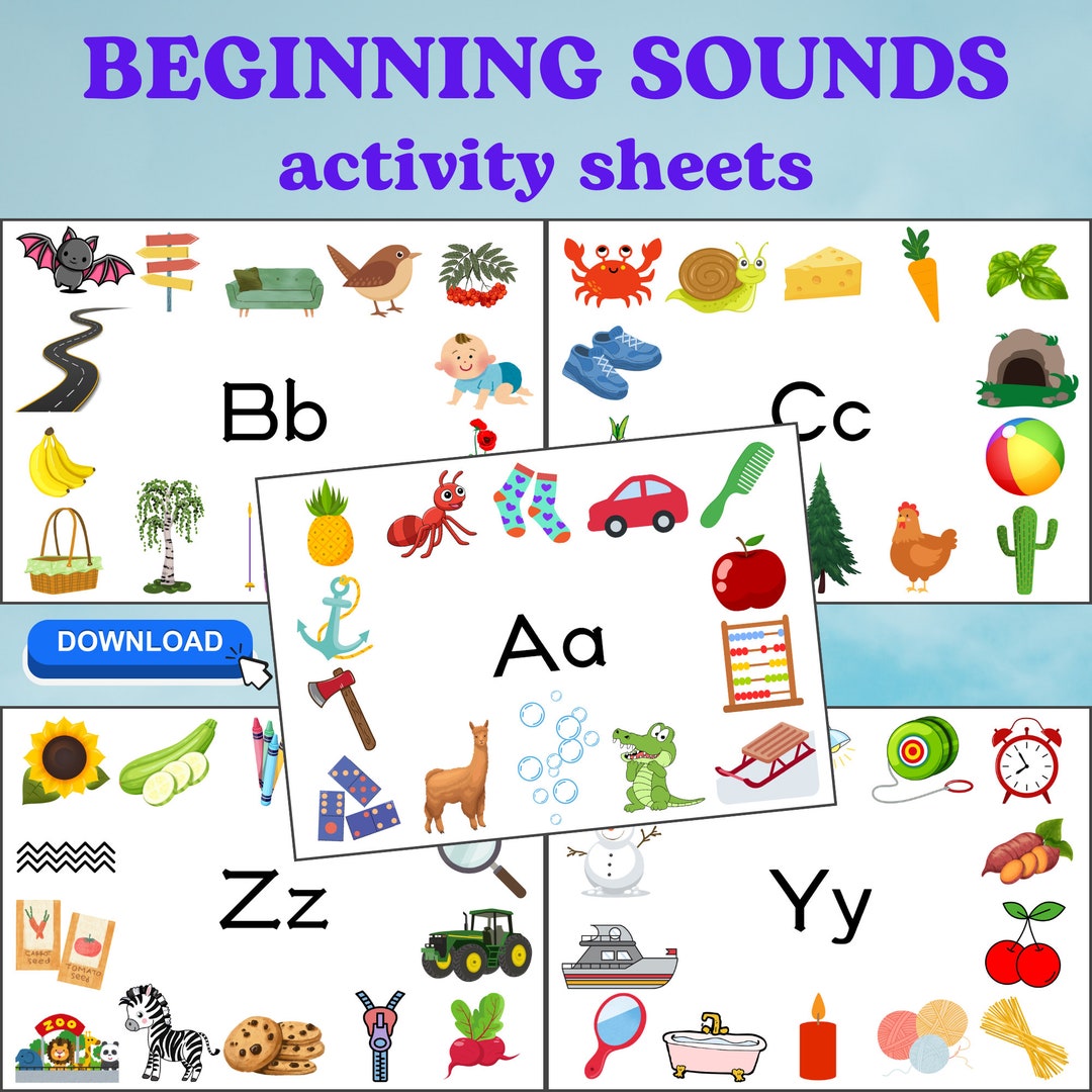 Printable Letter Sound Matching Activities. Preschool Worksheets - Etsy