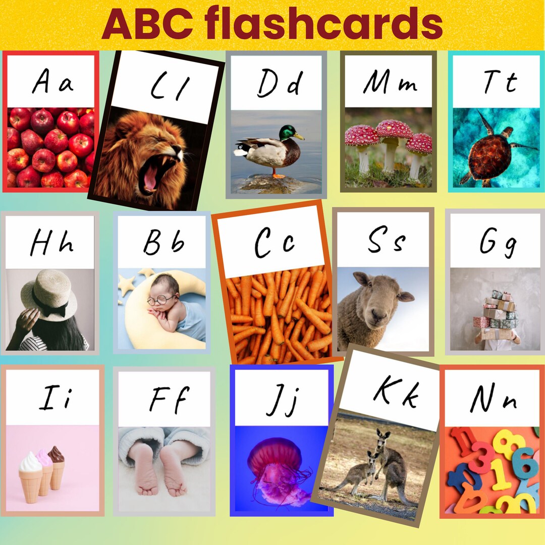 ABC Flashcards, Preschool Alphabet Activity, Teaching Resources - Etsy