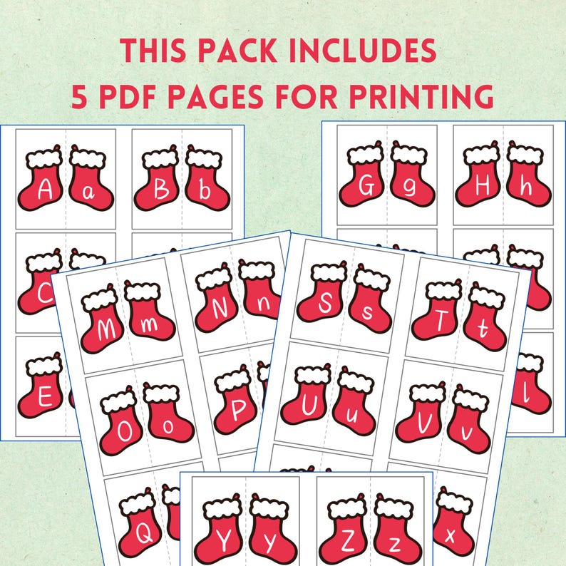 Alphabet Matching Christmas | Letter Recognition Game for Preschool ...
