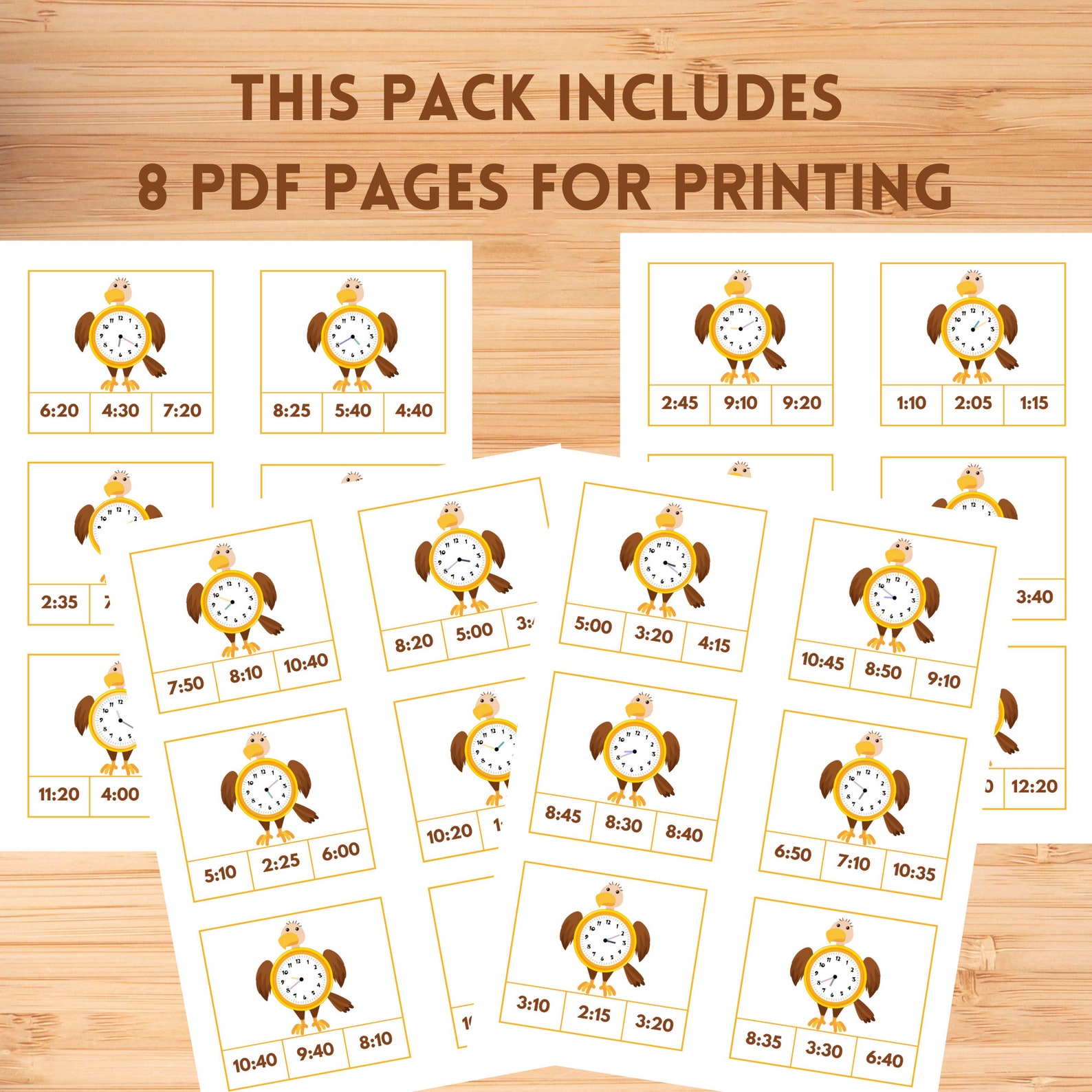 Telling Time Clip Cards for Kids | Learn to Tell Time With Analog ...