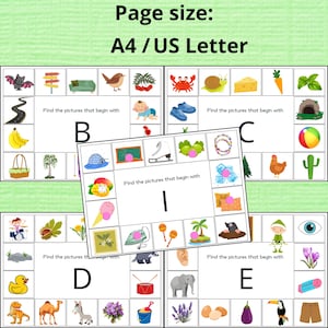 Preschool Phonics Cards: A to Z Letter Sounds & Beginning Sounds Clip ...