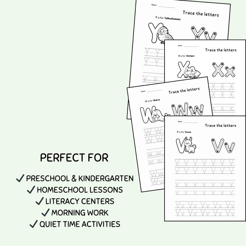 Beginning Letter Sounds Worksheets A–Z | Animal Phonics Tracing ...