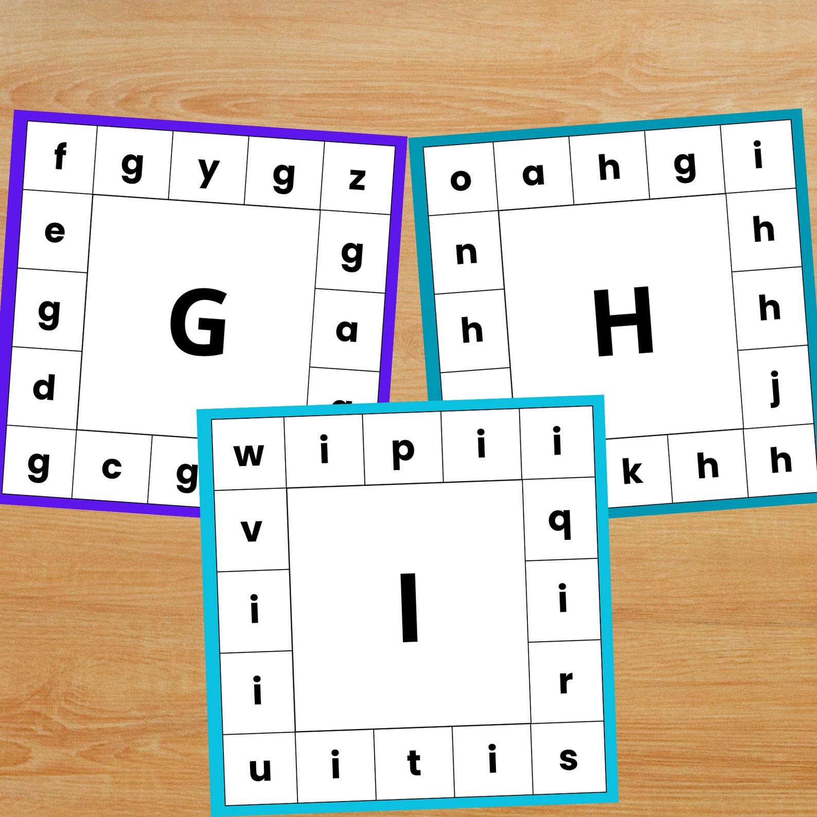 Letter Recognition Alphabet Clip Cards | Toddler & Preschool Matching ...