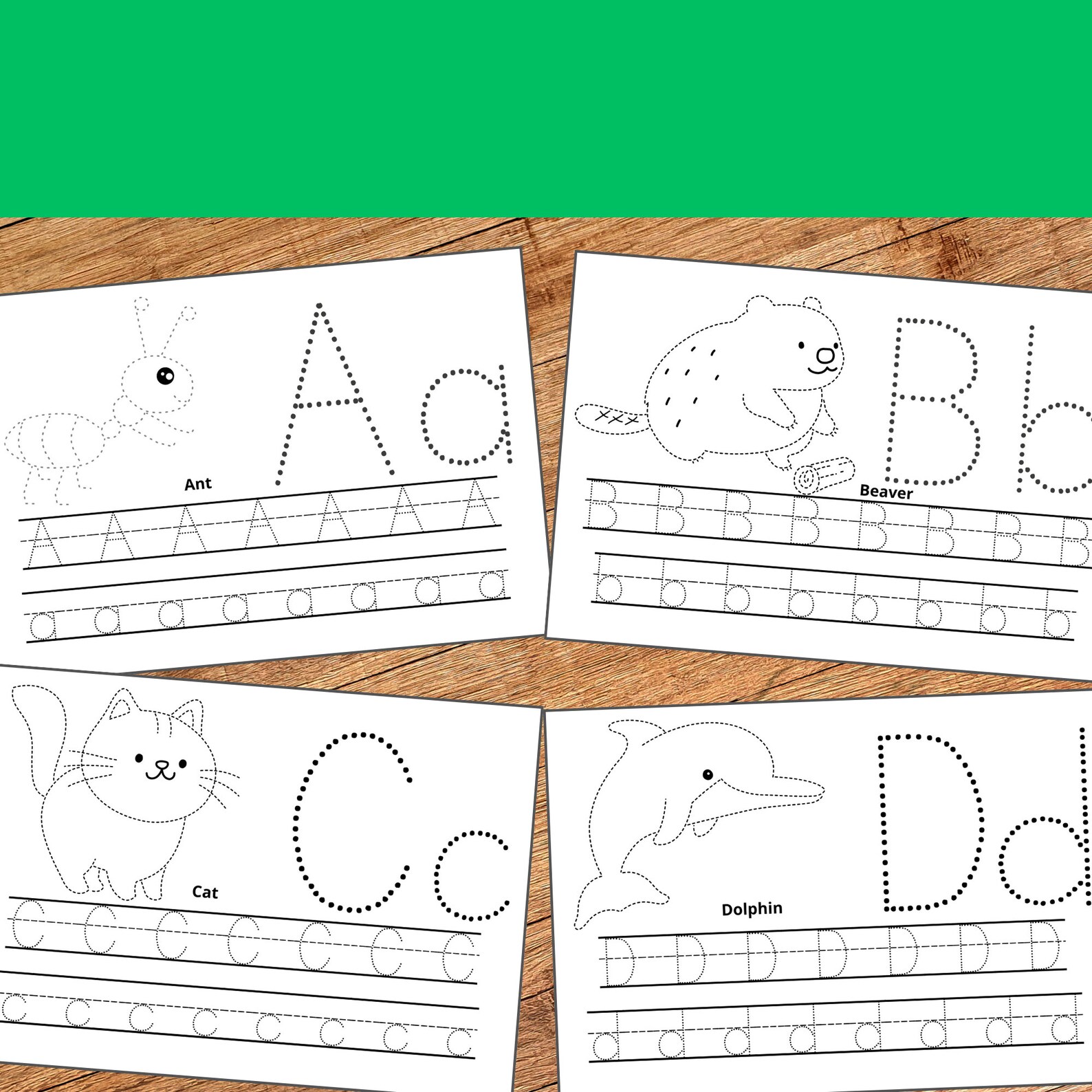 ABC Phonics Activity Worksheets for Tracing, Uppercase and Lowercase ...