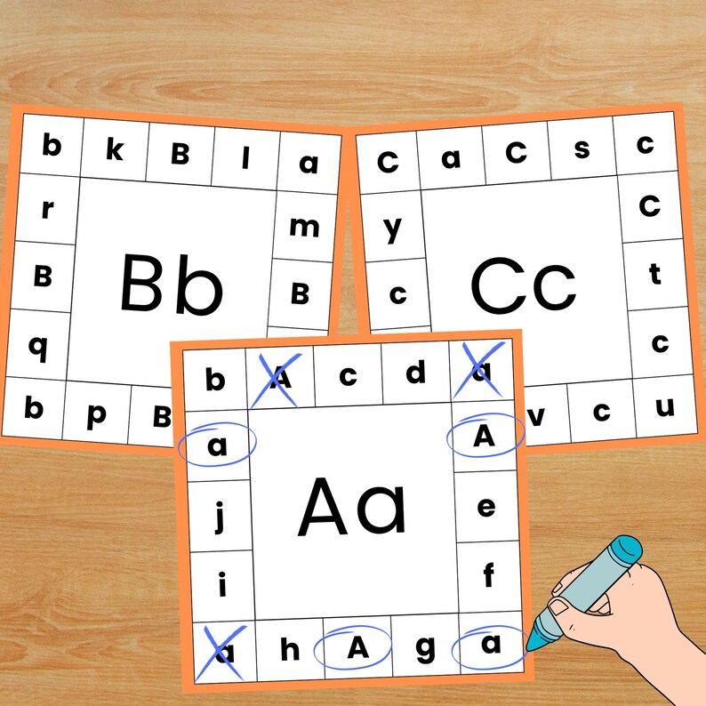Kindergarten Letter Matching Cards - Alphabet Printable Activity for ...