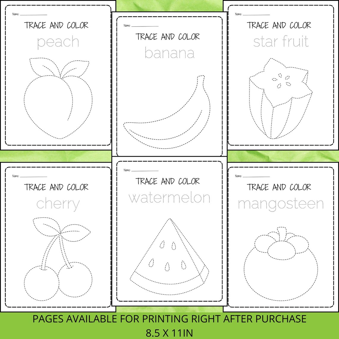 Fruits Pencil Control Worksheets | Tracing Printable Sheets for ...