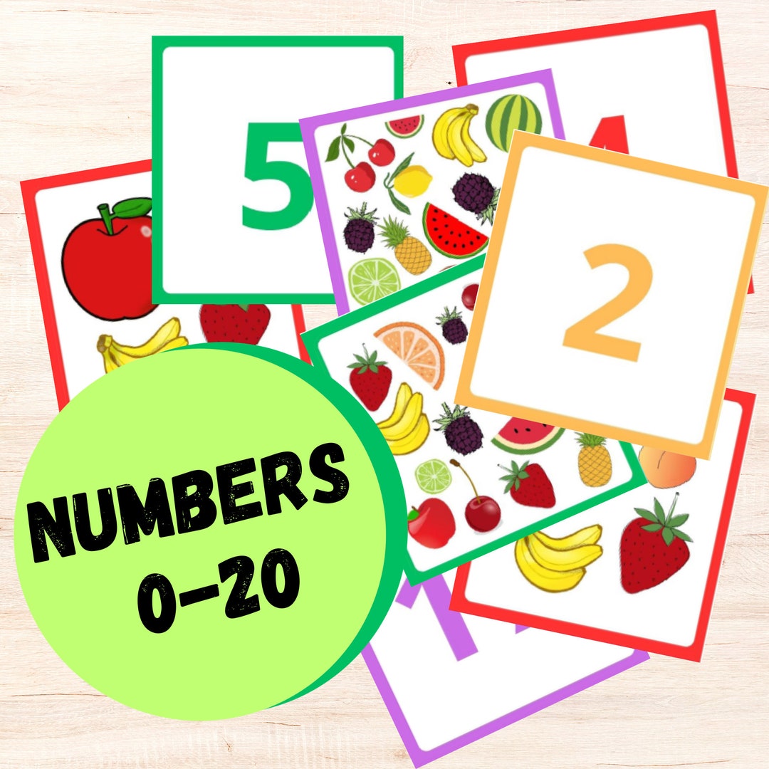 Fruits Number Matching Puzzle, Math Learning Binder to 20, Preschool ...