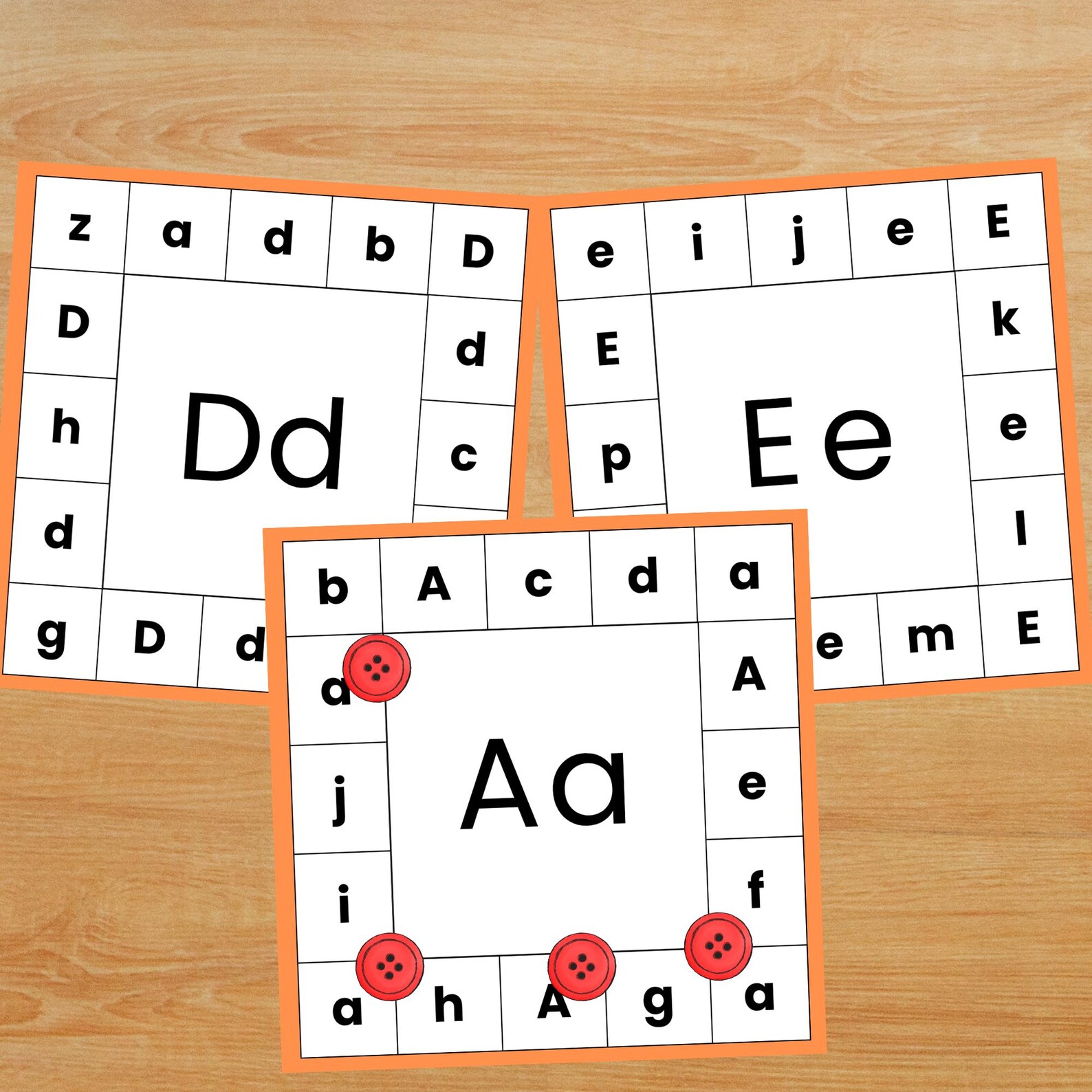 Kindergarten Letter Matching Cards - Alphabet Printable Activity for ...