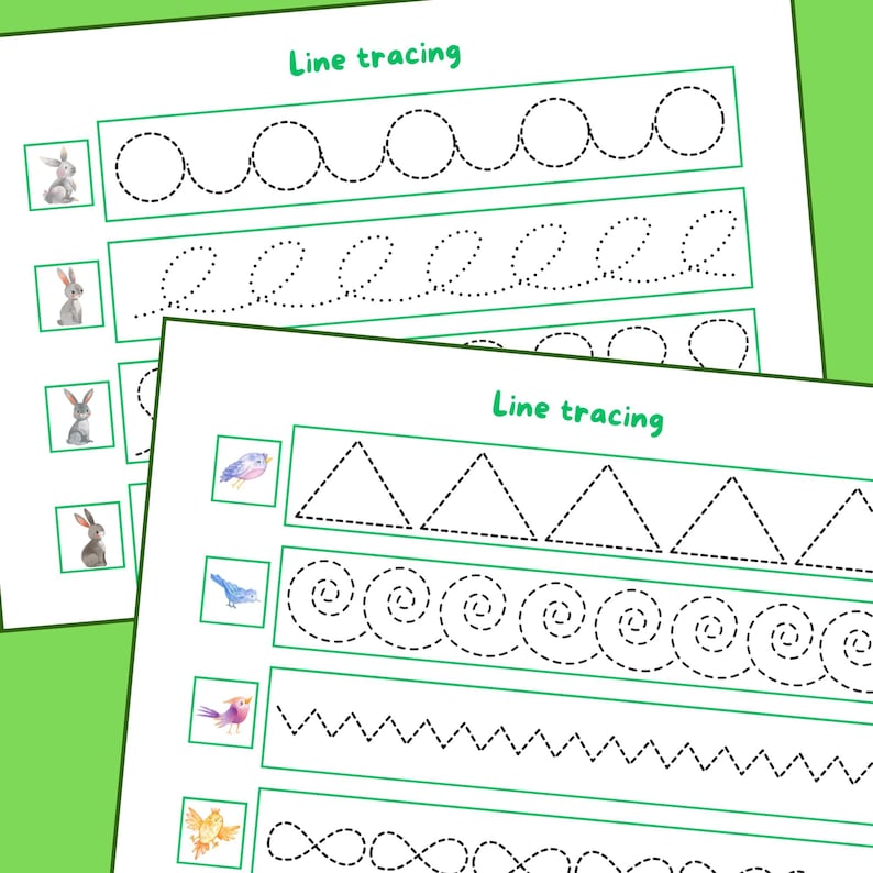 Preschool Spring Line Tracing Worksheets | Printable Handwriting ...