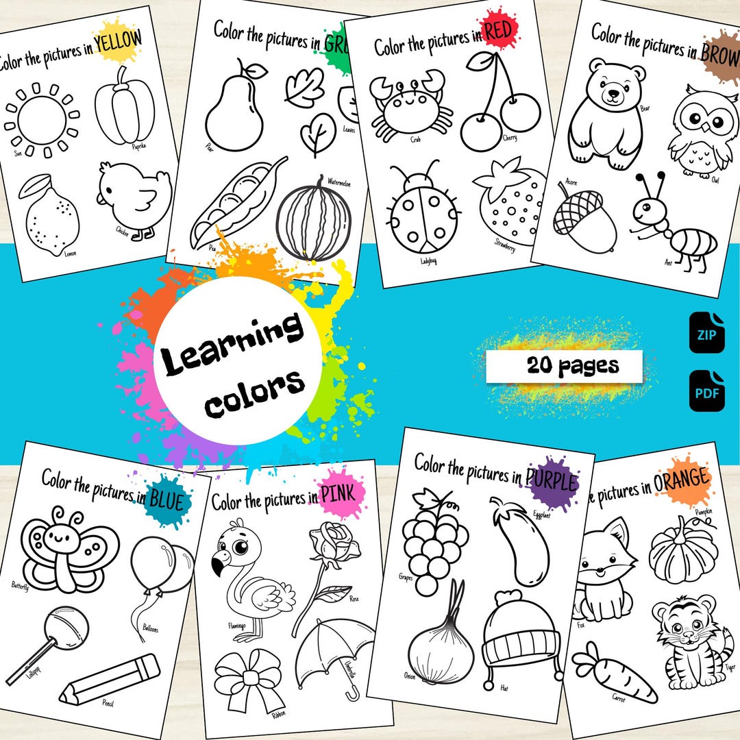 Preschool Colors Activity Pack | Educational Toddler Printables, Fine ...