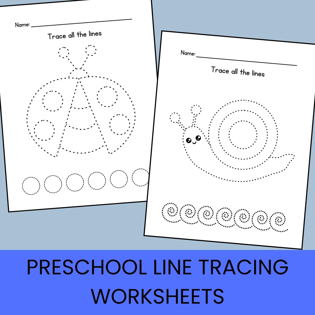 Preschool Line Tracing Worksheets | Printable Pre Handwriting Tracing ...