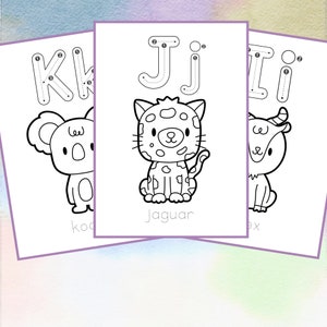 Letter Tracing Worksheets, Animal Alphabet Coloring Pages, Preschool ...