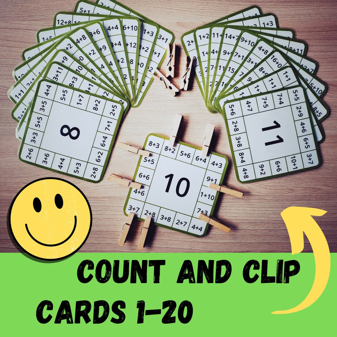 Addition Facts 1-20 Mathematics Flashcards for Kids - Etsy