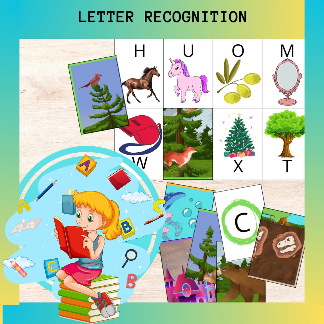 Beginning Letter Sound Matching Puzzle for Teaching Letter Recognition ...