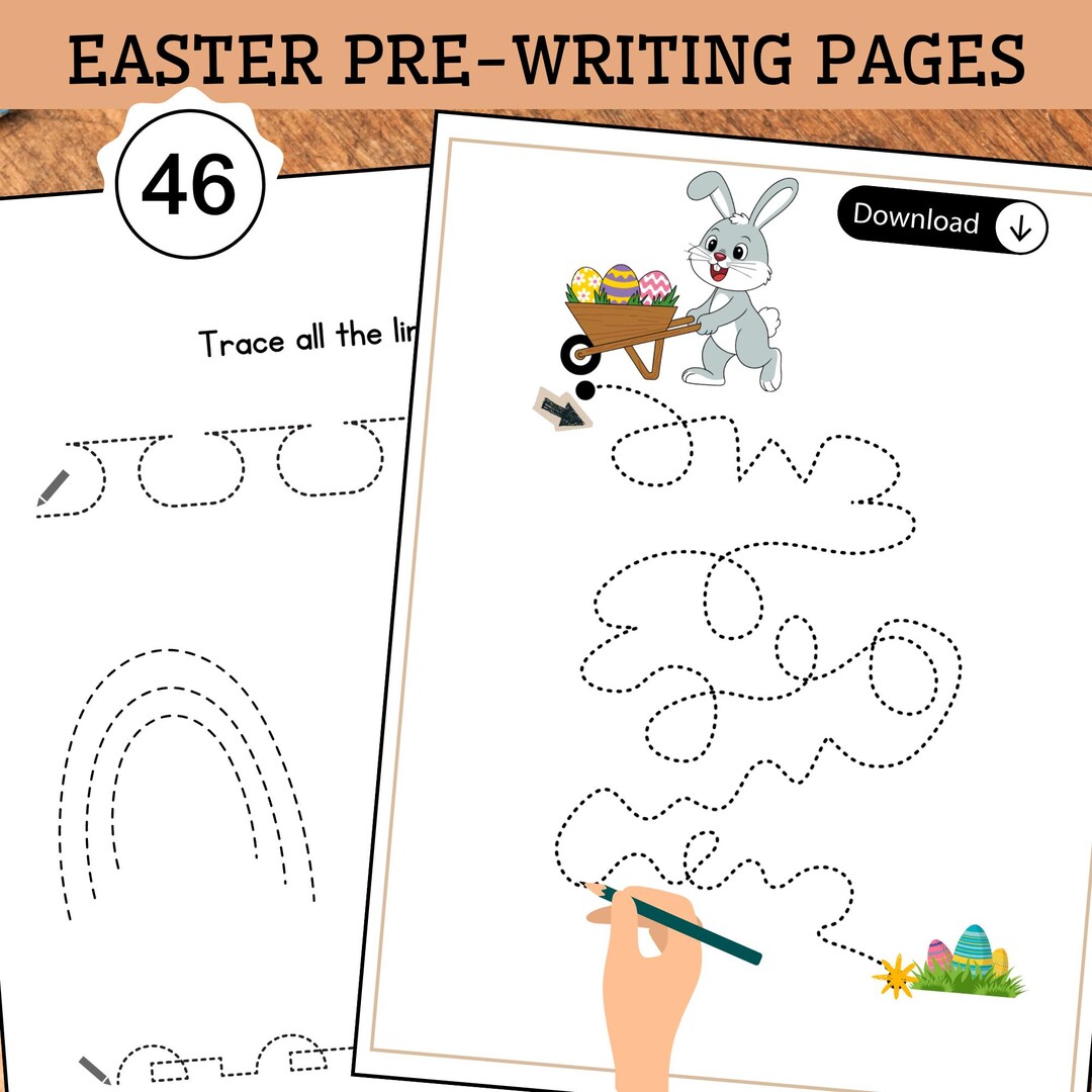Easter Worksheets Bundle | Pre-writing & Line Tracing Activities for ...