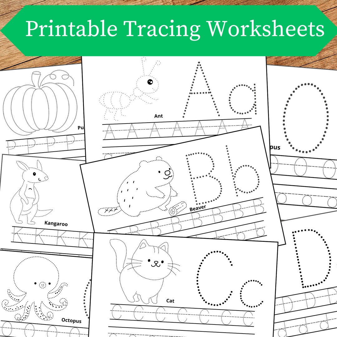 ABC Phonics Tracing Worksheets, Kindergarten Handwriting and Phonics ...