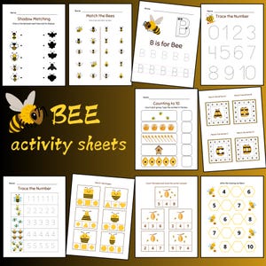 Honey Bee Preschool Printable Worksheets & Activities Pack | Fun ...