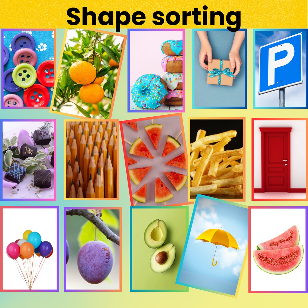 Shapes Sorting Activity | Toddler Printable Matching Game & Learning ...